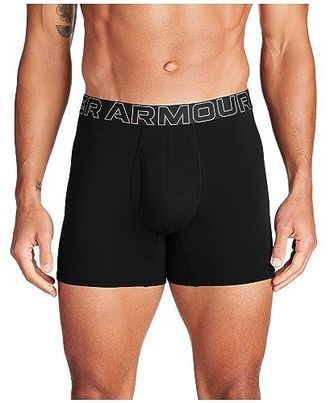 Under Armour Lot de 3 Boxers en Coton pour Homme, Entrejambe de 15,2 cm, Confort Tout au Long de la journ&eacute;e et Ultra Doux, Noir uni - Noyau, X-Small