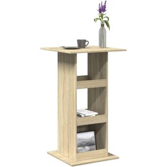 vidaXL Table de bar avec rangement ch&ecirc;ne sonoma bois ding&eacute;nierie - Vidaxl