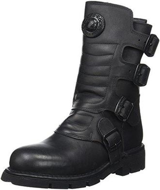 New Rock Mixte M-373X-S6 Bottes Motardes, Noir (Black), 45 EU