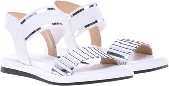 Baldinini SANDAL MIRROR ELASTIC WHITE & SILVER