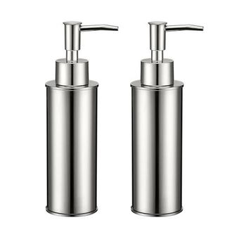 BGL Fashion Lot de 2 distributeurs de Savon Liquide sur Pied en Acier Inoxydable 304 Chrom&eacute;