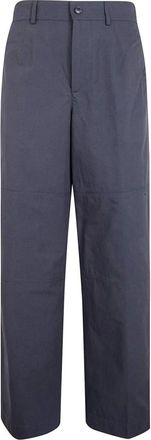 Dries Van Noten Homme, Pantalons, Gris, Taille: S Pantalon ample en popeline de coton