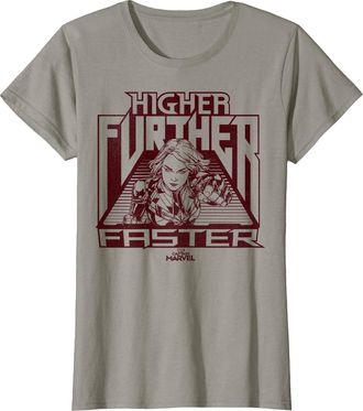 MARVEL Captain Marvel Distressed Portrait Logo T-Shirt