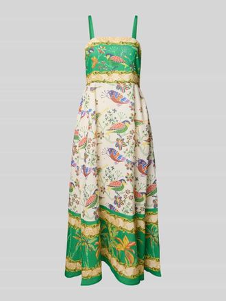Apricot Midikleid im Allover-Look