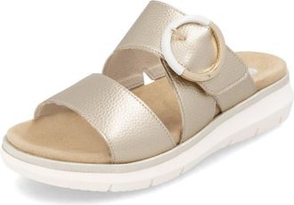 Remonte Damen D2K51, Frauen Slipper,lose Einlage,Schlupfschuhe,schluepfschuhe,Slip-ons,Backless Slipper,Mules,Gartenschuhe,sommerclogs,Gold (90),44 EU