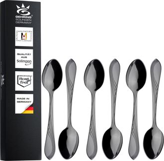 Gehring Gehring Solingen Filou Espressol&ouml;ffel 6 St&uuml;ck I Moccal&ouml;ffel I Edelstahlbesteck I L&ouml;ffel Set 6-teilig I sp&uuml;lmaschinengeeignet I Made in Germany
