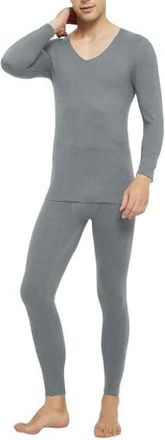 Generic Pyjama Homme Hiver Pyjama Polaire Homme Peignoir Automne Hiver en Flanelle &agrave; Fermeture &Eacute;clair Coupe Large Robe de Nuit &Eacute;paisse avec Ceinture