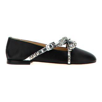 Mach & Mach Crystal Studs Ballerina - - Shoes - Damen - Schwarzk - 37 1/2 EU