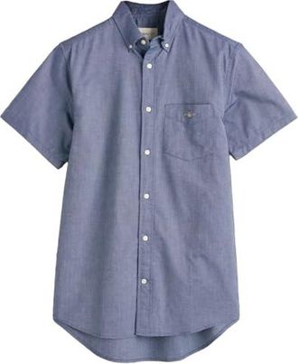 GANT REG Oxford SS Shirt, Bleu de Perse, M Homme
