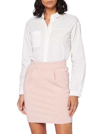 Ichi IHKATE SK Damen Kurzer Rock Minirock mit Stretch und Elastikbund, Größe:XS, Farbe:Rose Smoke MLG (12524)