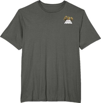 Star Wars Chewie Stacked Text Pocket Logo T-Shirt
