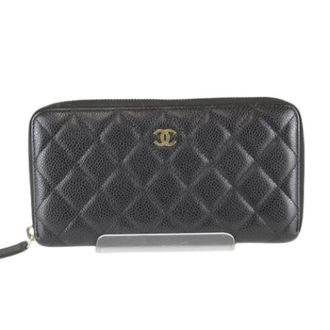 Chanel Portefeuille long vintage doccasion (bi-pli) - Femme - Pre-owned - Noir - Taille: ONE Size
