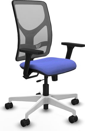 Piqueras y Crespo B&uuml;rostuhl, blau, mit 3D-Armlehnen, h&ouml;henverstellbare Lendenwirbelst&uuml;tze, ausgestattet mit Syncro/Traslack und Schneideschaum, mit Rollen von 65 mm, Ny