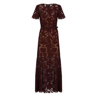Self Portrait Spitzen-Midikleid - - Dresses - Damen - Lila - XS