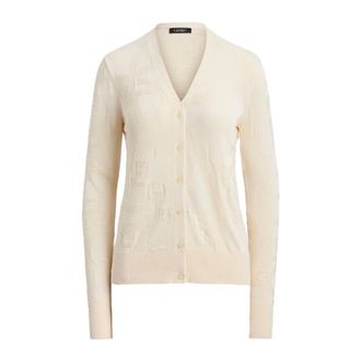 Ralph Lauren Femme, Pulls, Beige, Taille: 36 FR Denzel Long Sleeve Cardigan