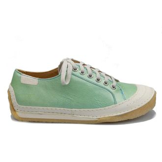 Clarks Femme, Chaussures, Vert, Taille: 38 EU Baskets Street Chic en Cuir M&eacute;tallis&eacute;