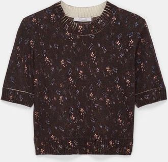 Dorothee Schumacher Rundhalspullover mit Flower-Print