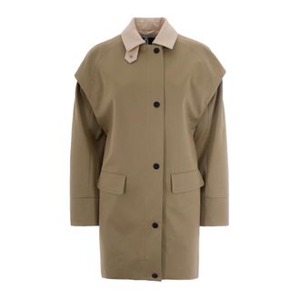 Patrizia Pepe Femme, Manteaux, Beige, Taille: 38 FR Trench-coat crois&eacute;