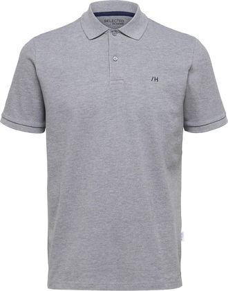 Selected SELETED HOMME Mens SLHDANTE SS Polo W NOOS T-Shirt, Medium Grey Melange, XXL