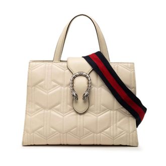 Gucci Pre-owned Handle Leather Bag - - Pre-owned - Damen - Wei&szlig; - ONE SIZE