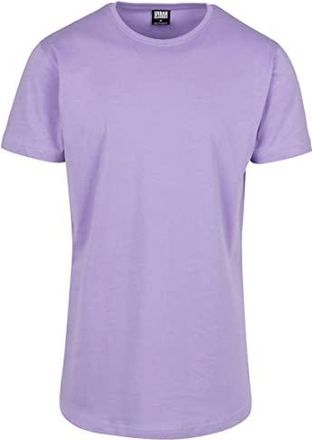 Urban Classics Homme Manches Courtes Ourlet Arrondi Col Rond Basique Streetwear Minimaliste 100 pourcent Coton Jersey, Coupe classique, Coton, Multicolore (Lavender 