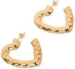 Au Printemps Paris Boucles doreille caurs plates