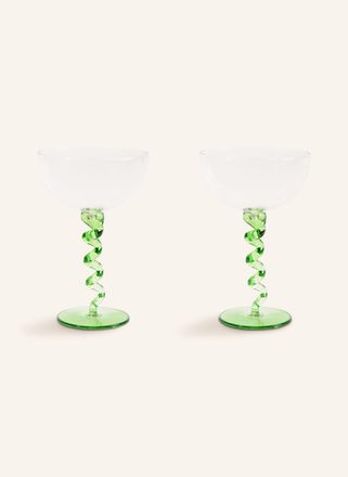 &k Amsterdam &K Amsterdam 2er-Set Schalen Ice Spiral gruen