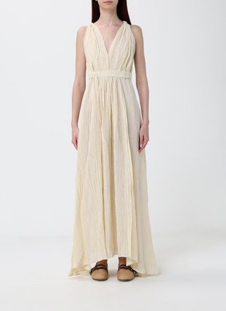 120% Lino Kleid Damen Farbe Natural