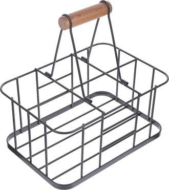 Lurrose Metalldraht Bierflaschenträger mit Robustem Griff Tragbarer Getränkehalter für Bier Weinflaschen Vielseitiger Flaschenkorb für Zuhause Bars und Restau