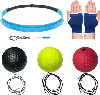 Generic Boxing Reflex Ball - Band Training Toy, Adjustable Band Reaction Trainer with Swivel Buckle, Headband Ball Boxing | for Christmas Stocking Boy Kids Te