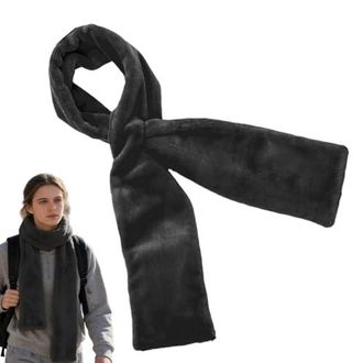 Generic &Eacute;charpe dhiver - Col court en poils danimaux, fermeture &eacute;clair dissimul&eacute;e, accessoire de mode pour femme par temps froid | M&egrave;re petite amie, &eacute;pouse, r