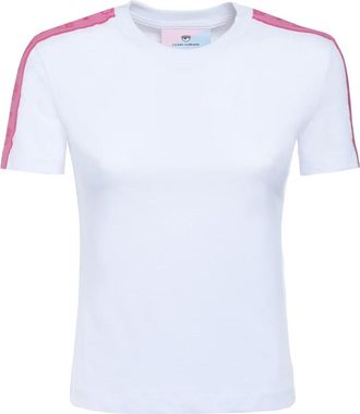 Chiara Ferragni T-Shirt 600 Logo Tone Down Jersey - - Tops - Damen - Wei&szlig; - XS