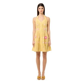 Manoush Blumiges Garden Party Kleid - - Dresses - Damen - Gelb - M