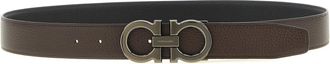 Ferragamo Doppio Gancini Belt - Black