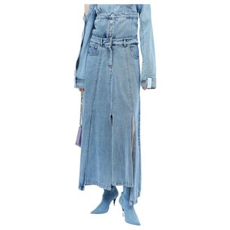 Rokh Femme, Jupes, Bleu, Taille: 40 FR Skirts