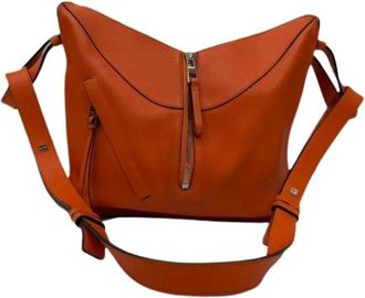 Loewe Sac bandouli&egrave;re Petit Hammock Pre-owned - Femme - Pre-owned - Orange - Taille: ONE Size