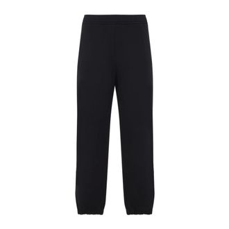 Lanvin Homme, Pantalons, Noir, Taille: L Embroidered Logo Pants