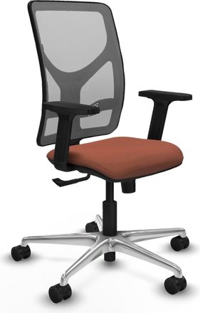 Piqueras y Crespo B&uuml;rostuhl mit 2D-Armen, h&ouml;henverstellbare Lendenwirbelst&uuml;tze, ausgestattet mit 3 Positionen und Schneidschaum, Grau/Braun