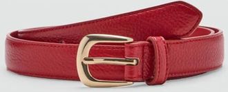 Mango Ceinture cuir synth&eacute;tique avec boucle m&eacute;tallique rouge - Femme - XL - MANGO