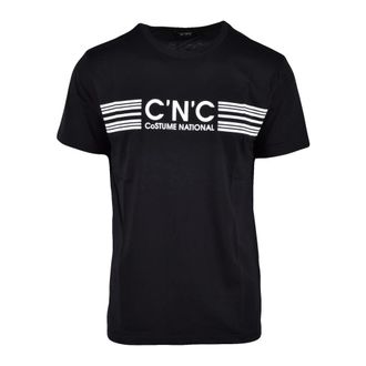 Costume National Baumwoll-T-Shirt mit einzigartigem Design - - Tops - Herren - Schwarzk - XL