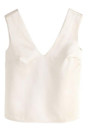 Next Blusentop &Auml;rmelloses Oberteil mit R&uuml;ckenschleife (1-tlg)