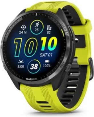 Garmin Forerunner 965 Quarz Smartwatch für Unisex, Schwarz/Gelb
