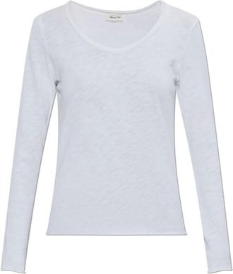 American Vintage Femme, Tops, Blanc, Taille: 42 FR Haut &agrave; manches longues Sonoma