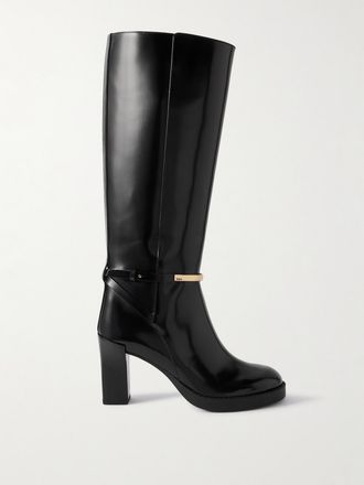 Tod's Bottes En Cuir À Ornements Gomma - Noir
