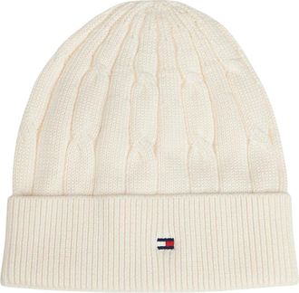 Tommy Hilfiger Bonnet en maille torsad&eacute;e essentiel - unisex - Accessoires - Beige - Taille: L/Xl