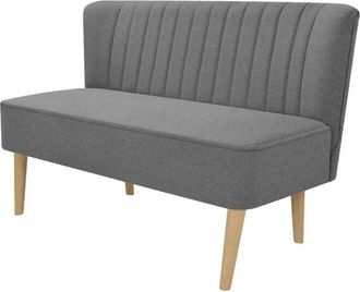 vidaXL Sofa Stoff 117x55,5x77 cm Hellgrau Vidaxl