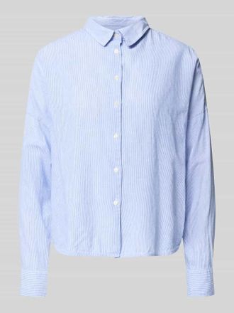 0039 Italy Regular Fit Bluse aus Leinen-Baumwoll-Mix Modell LUCY