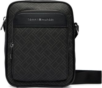 Tommy Hilfiger Umh&auml;ngetasche Tommy Hilfiger Th Flag Monogram Mini Reporter AM0AM14138 Schwarz