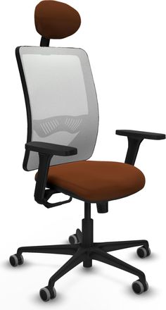 Piqueras y Crespo B&uuml;rostuhl Zulema mit 3D-Armlehnen, h&ouml;henverstellbarer Lendenwirbelst&uuml;tze und festem Kopfteil, ausgestattet mit Sincro 3 Positionen und Schneideschaum,