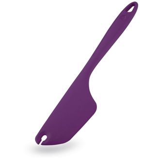 Kochblume Allzweckschaber | Premium-Silikon | Hitzebeständig | Spülmaschinenfest | Mit Aussparung für Teigreste an den Knethaken | 31cm | Farbe: lila